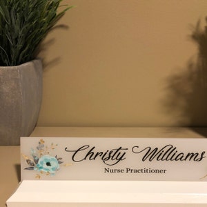 Desk Name Plate Office Supply Personalized Secretary Sign Gift | Etsy
