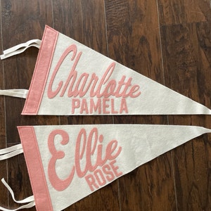 Custom Pennant Flag Personalized Mini Pennant Name Sign Baby Shower ...