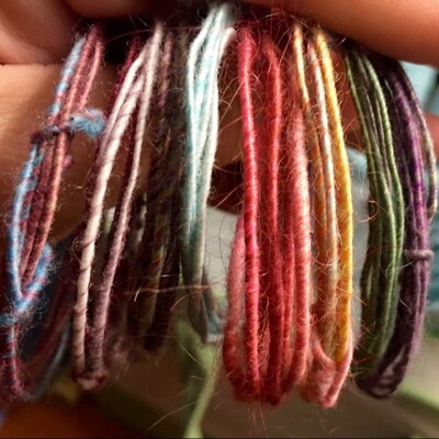 Fiber Wire Core Handspun Art Yarn 24 Gauge Wire Red Riding Hoods Wolf ...