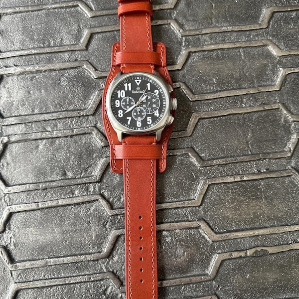 Custom Leather Watch Band, Leather Watch Strap, Genuine Leather Strap ...