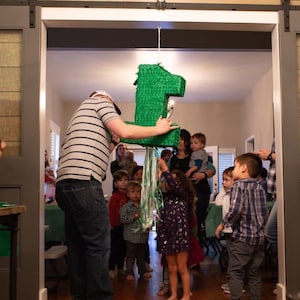 20'' Tall Green Number One Football Theme Pinata - Etsy