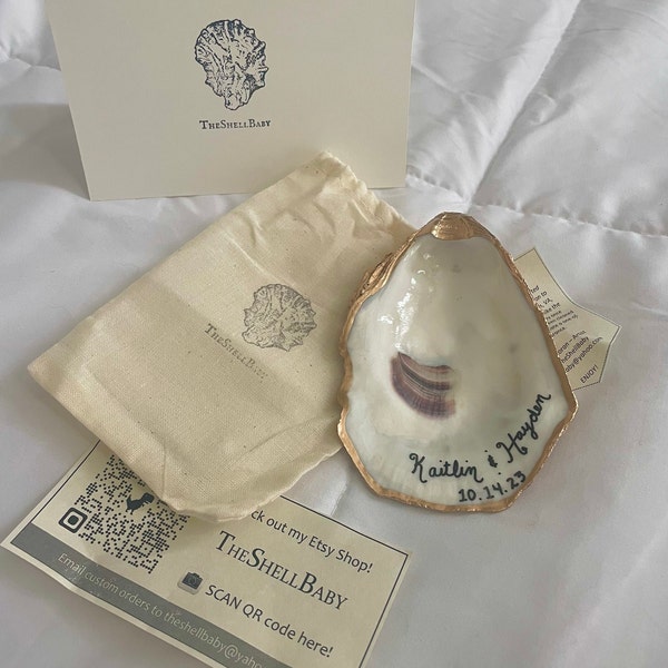 Oyster Shell Pumpkin Fall Decor Unique Coastal Decoupage Orange ...