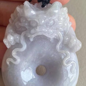 Chinese Dragon Jadeite Jade Pendant Light Lavender & Maroon - Etsy
