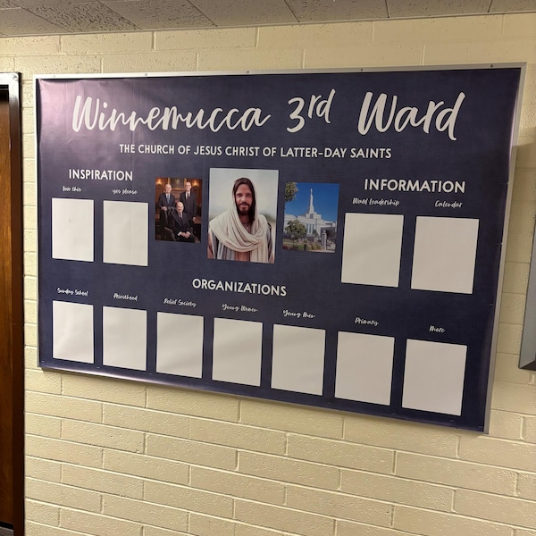 WARD BOARD | Ward Bulletin Board | Personalized | Easy | Ready to Hang ...