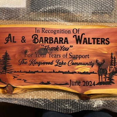 Live Edge Wood Sign Wooden Cedar Carve Cabin Outdoor Sign Custom Wood ...