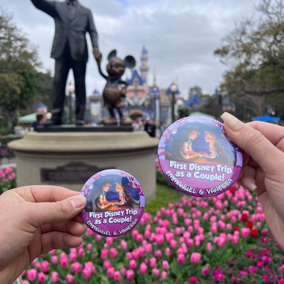 Disney Just Married Pins-disney Buttons Disney Pins Tiana - Etsy