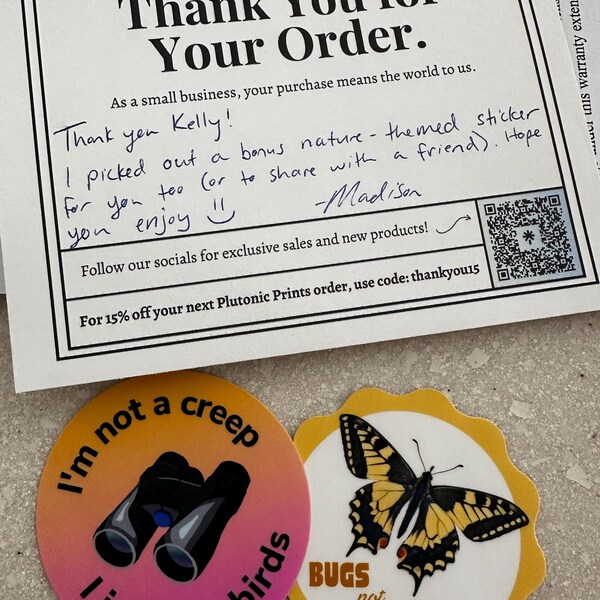 Birder Binoculars Sticker | Funny Gift for Naturalists, Bird Lovers ...