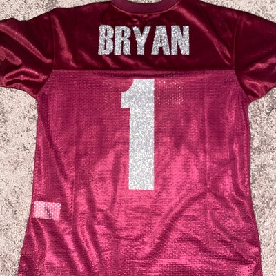 CUSTOM Ladies Football Jersey ANY Color Personalized GLITTER Numbers ...