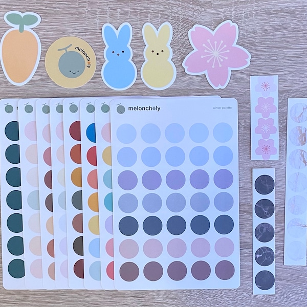 Planner Dot Sticker Sheet - Planner Stickers - Dot Stickers - Planner ...