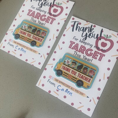PRINTABLE Target Gift Card Holder, Teacher Appreciation, Thanks for ...