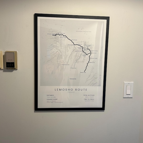 Camino Finisterre Hiking Trail Print | Camino De Santiago Walking Path ...