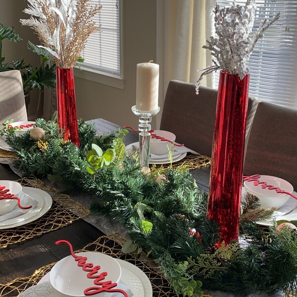 Christmas Place Card, Merry Place Cards, Christmas Place Setting ...