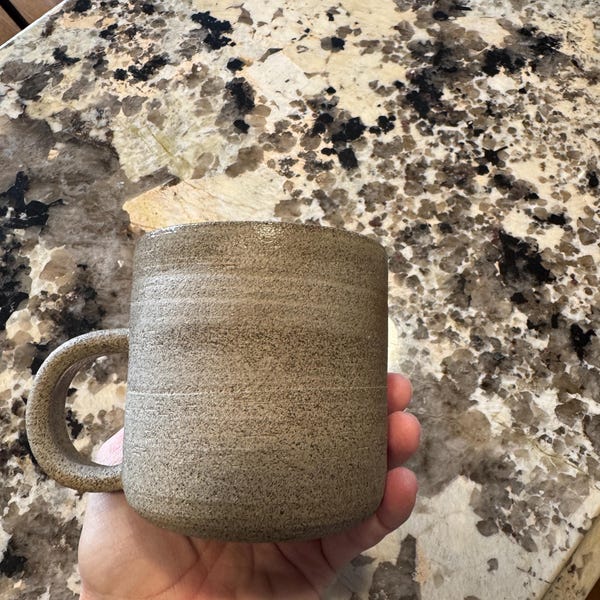 Pottery Cappuccino Mug - Handmade Pottery Large Mug - Modern Ceramic ...