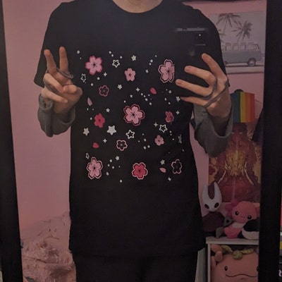 Pastel Cherry Blossom T-shirt Japanese Aesthetic Colorful Sakura Flower ...