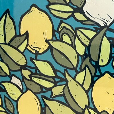 Linocut Waterfall Congratulations Card, Tropical Party College ...