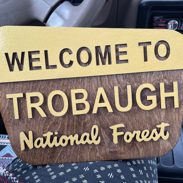 Custom Sign Laser Cut Custom National Forest Sign Gift for Hikers Gift ...