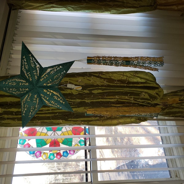 Lighted Filipino Christmas Parol Paneled 2ftx1ft Red/gold, Intricate ...