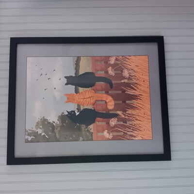 Gemini Cat Print, Zodiac Star Sign A4, A3, A2, 5x7, Cat Astrology ...