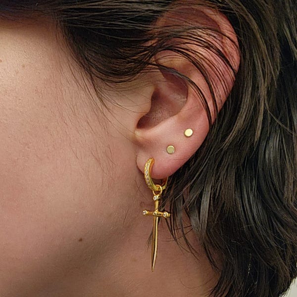 Dagger Earrings - Sword Earrings - Dagger Drop Earrings - Sword Dangle ...
