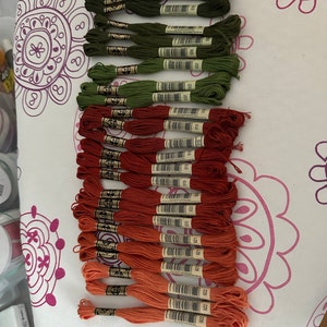 8x Blue DMC Flosses, Dmc Threads, DMC Kit, Dmc Set of Colors, Dmc ...