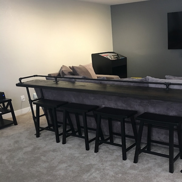 Reclaimed Barn Wood Sofa Bar Table - 8 Foot - Etsy