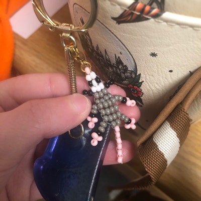 Beaded Possum Charm Keychain - Etsy