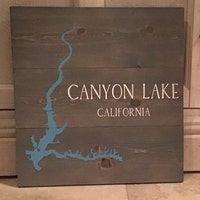 Custom Lake Sign With Lake Name and State Hand Painted, Wood Sign ...