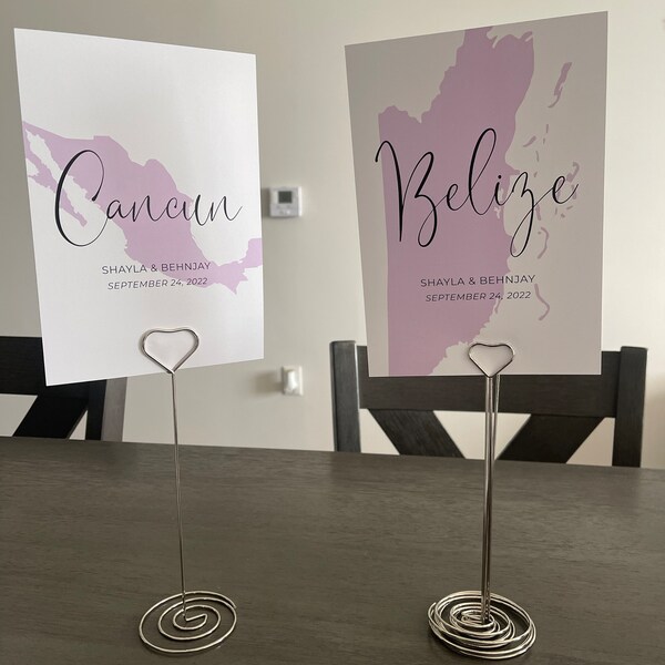 Travel Theme Wedding Table Names | Destination Table Numbers | Cropped ...