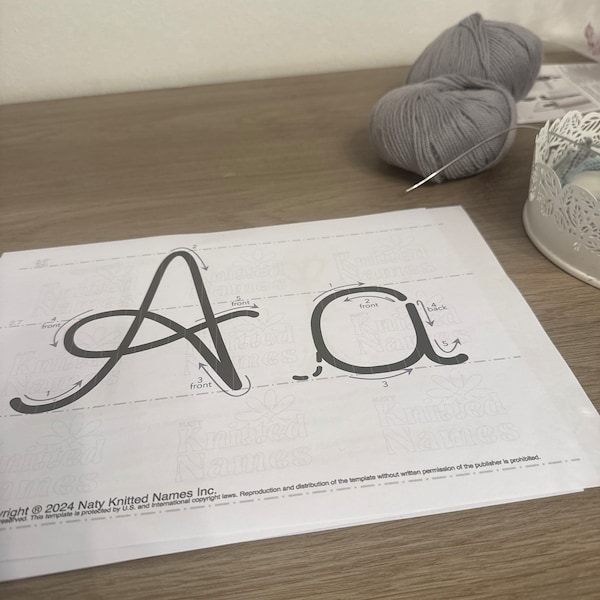 BUNDLE: Alphabet Letter Template Numbers Template Knitted Wire Art ...