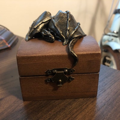 Bronze Dragon Box Wooden Wedding Box for Rings Proposal Box Ring ...