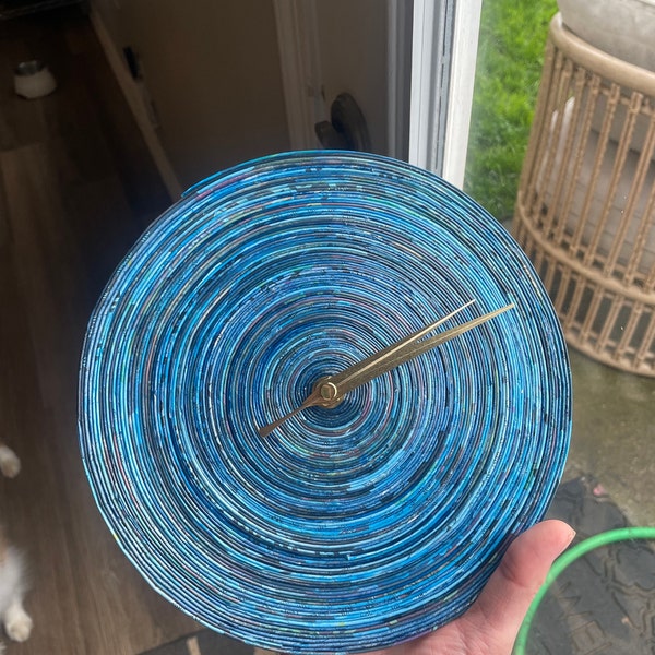 Recycled Paper Clock Eco-friendly Unique up Cycling Brown Round - Etsy