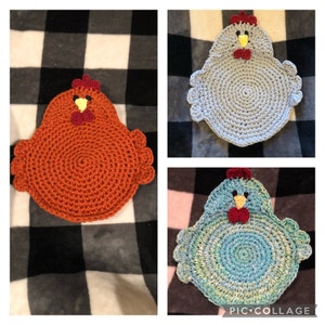 Crochet Pattern for the Swanky Chicken Trivet Potholder PDF | Etsy
