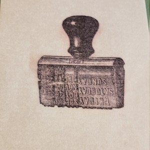 Vintage Date Stamp RUBBER STAMP, Rubber Stamp, Date Stamp, Date Rubber ...