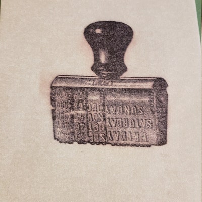 Vintage Date Stamp RUBBER STAMP, Rubber Stamp, Date Stamp, Date Rubber ...