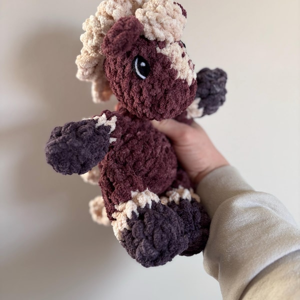 ITTY Paylin the Pony Snuggler + Stuffie 2-in-1 Crochet Pattern | No Sew ...