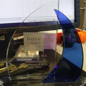 Crystal Executive Name Plate Custom Engraved and Personalized | Etsy