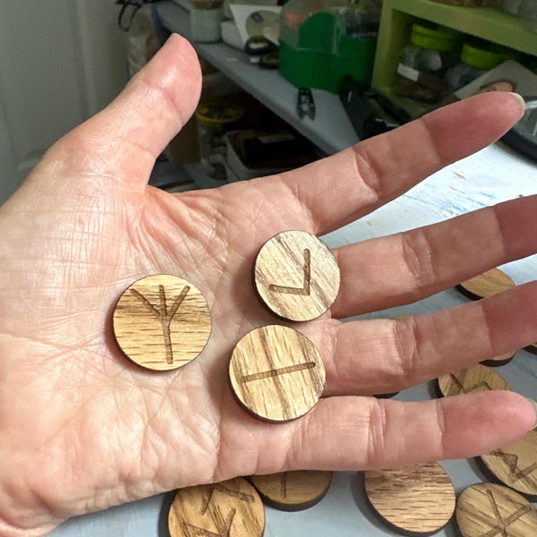 Runecaller Norse Rune Wand Volva Staff Distaff Asatru Altar Divination ...