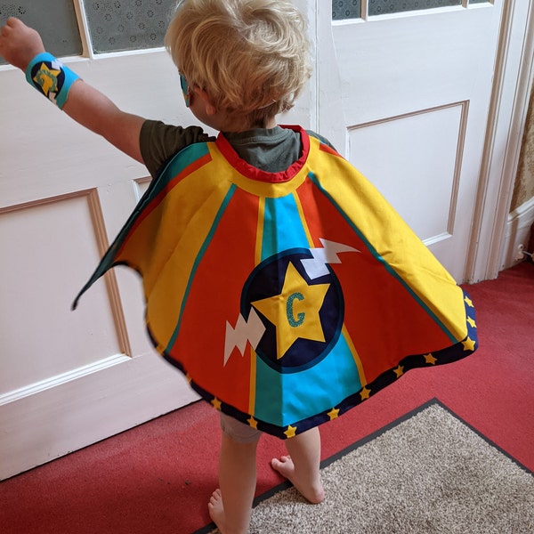 Personalised Superhero Cape and Mask Set, Super Boy, Super Girl, Super ...
