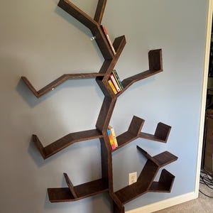 Tree Bookshelf Handmade Wooden Unique Book Case - Etsy