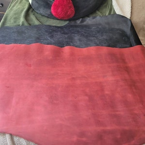 Oil Tanned Leather Red Thickness 14-16mm 3-4 Oz Pull - Etsy