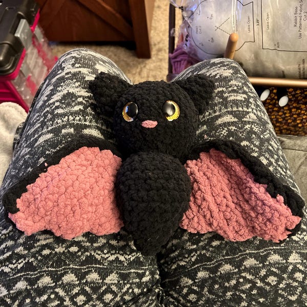PATTERN: Plush Binx the Bat Pattern - Amigurumi Chunky Bat Pattern ...