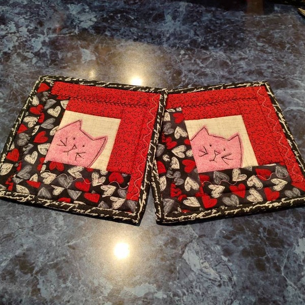 4th of July Quilted Table Topper . Patriotic Quilted Table Deco.candle ...