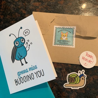 Funny Letterpress Goodbye Card Funny Bon Voyage Card Co-worker Goodbye ...