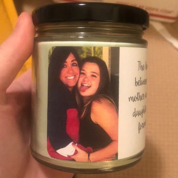 Personalized Photo Candle, Custom Photo Candle, Picture Candle, Add a ...