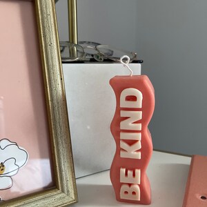 Wavy Wordy Candles Be Kind Candle Word Candles Manifest Candle 100% Soy ...
