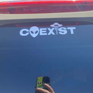 Coexist Decal, Car Decal, Laptop Sticker, Alien Decal, UFO Sticker ...