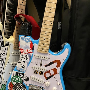 1994 BJ Guitars Billie Joe Armstrong Green Day Blue Guitar - Etsy