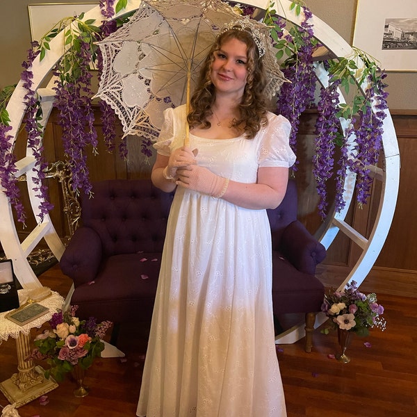 Regency Dress Bridgerton Wedding Dress Royalcore Costume Empire ...