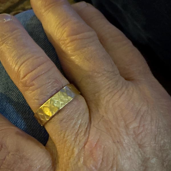 Band Tree Ring Nature Inspired Band Oak Leaf Ring Acorns Band Embossed ...