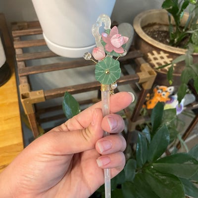 Metal Jade Hair Stick, Hanfu Luxury Hair Pins, Chinese Hair Fork, Pearl ...